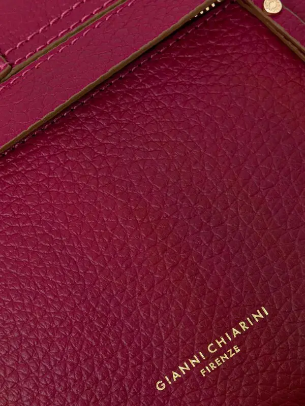 GIANNI CHIARINI Leather Satchel With Detachable Strap