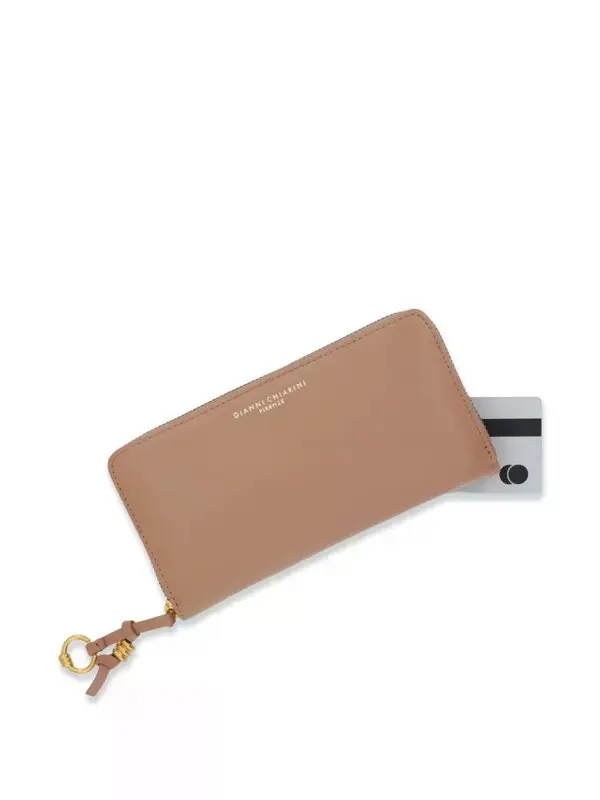 GIANNI CHIARINI Zip Pendant Wallet - Brown
