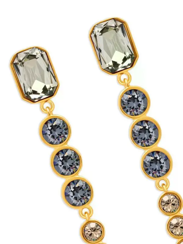 Oscar De La Renta Crystal Embellished Drop Earrings