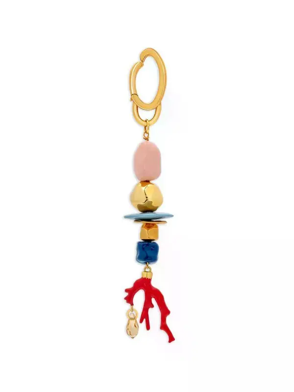 Oscar De La Renta Beaded Bag Charm - Gold