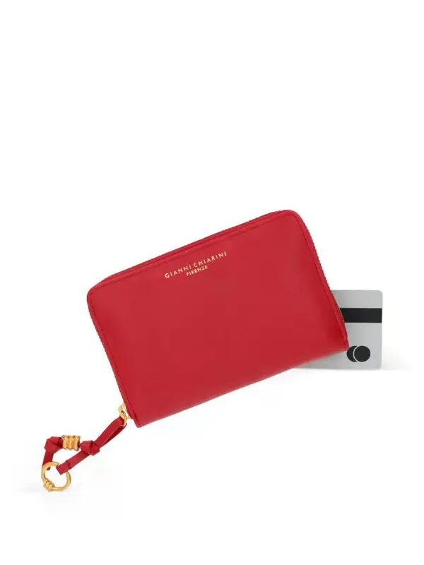 GIANNI CHIARINI Zip Pendant Wallet - Red