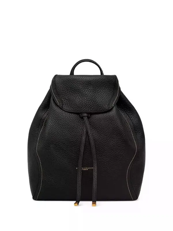 GIANNI CHIARINI Leather Drawstring Backpack