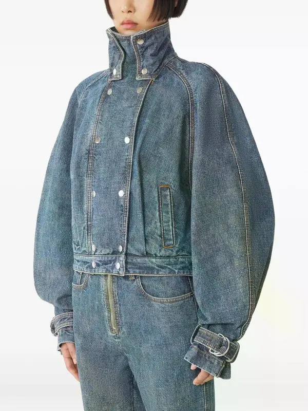 LANVIN Buttoned Funnel-neck Jacket