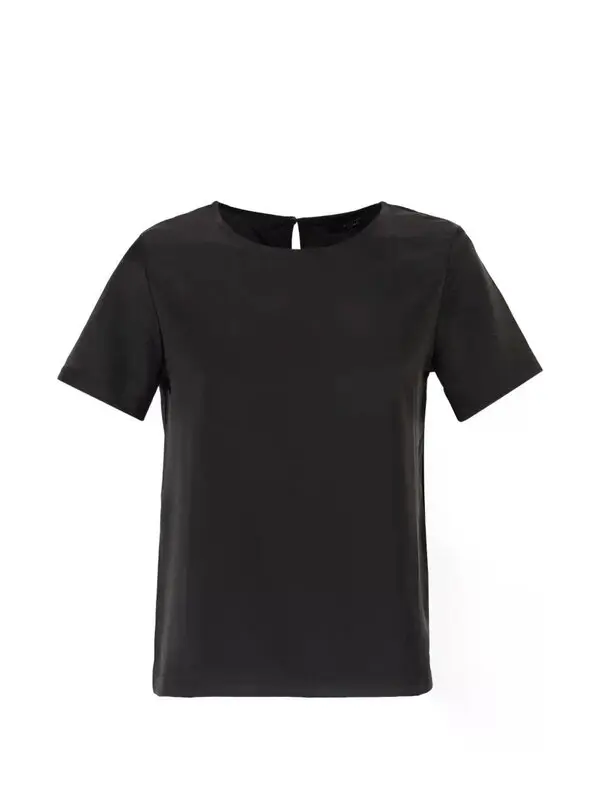 Max Mara Contrasting Texture T-shirt - Black
