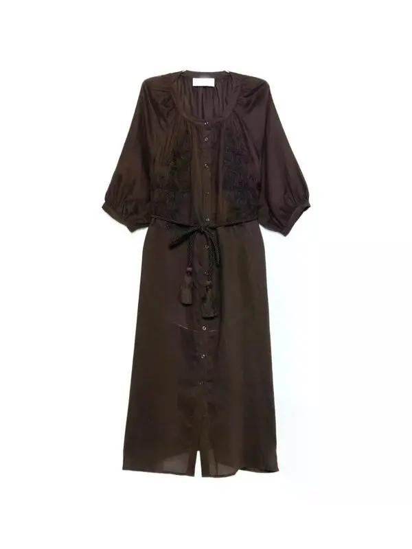ERMANNO FIRENZE Embroidered Midi Dress