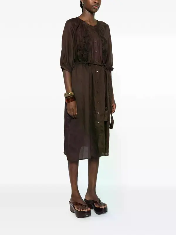 ERMANNO FIRENZE Embroidered Midi Dress
