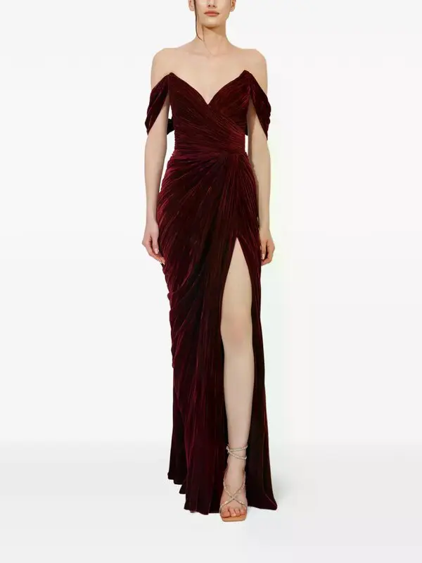 IRIS SERBAN Charlotte Off-shoulder Maxi Dress