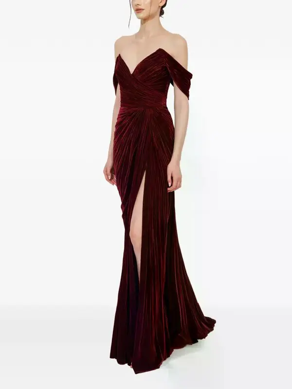 IRIS SERBAN Charlotte Off-shoulder Maxi Dress