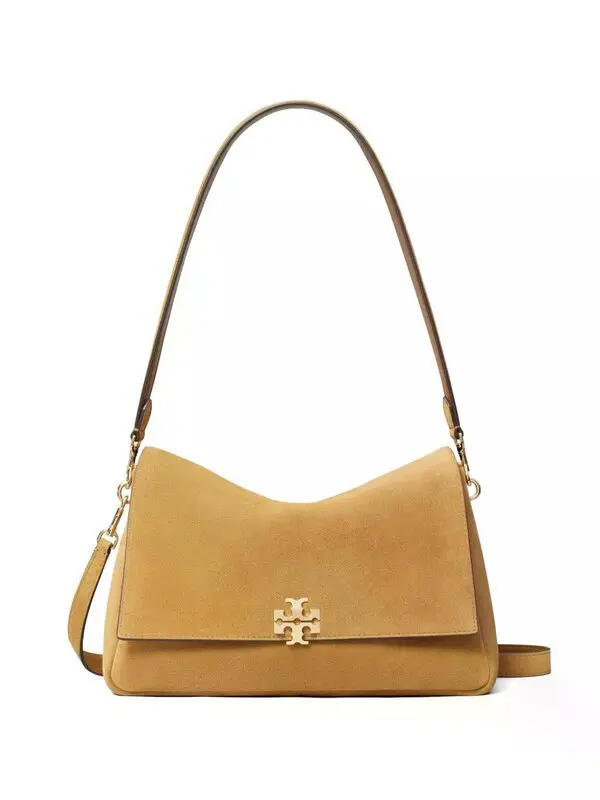 Tory Burch Charlie Leather Shoulder Bag - Neutrals