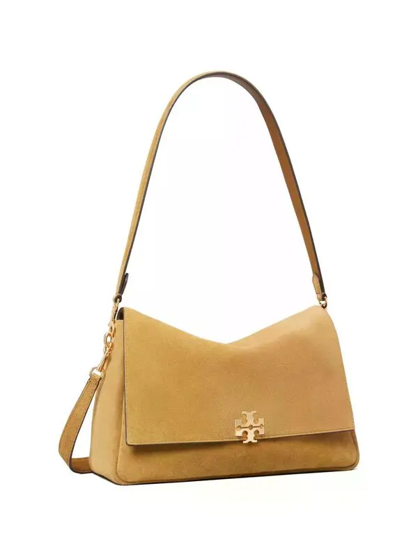 Tory Burch Charlie Leather Shoulder Bag - Neutrals