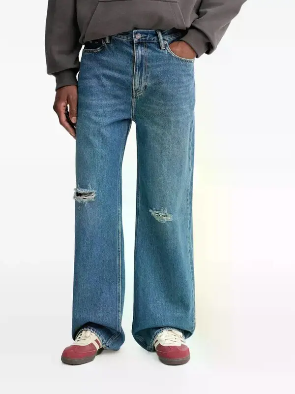 ALLSAINTS Wide Leg Ripped Jeans - Blue
