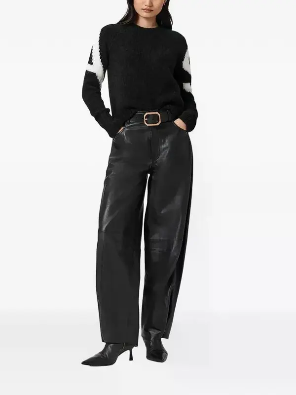 ALLSAINTS Sylvie Long-sleeve Graphic Sweater - Black