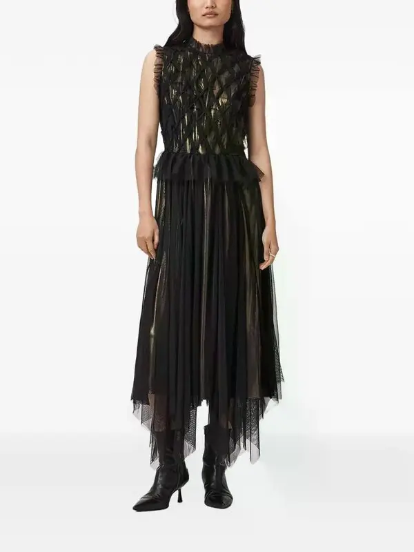 ALLSAINTS Lola Ruffled Tiered Dress