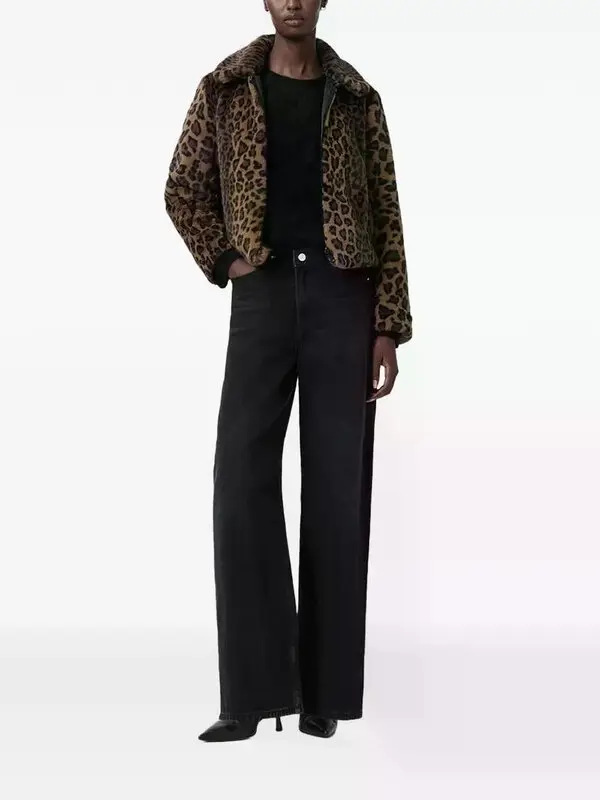 ALLSAINTS Leopard-print Jacket - Brown