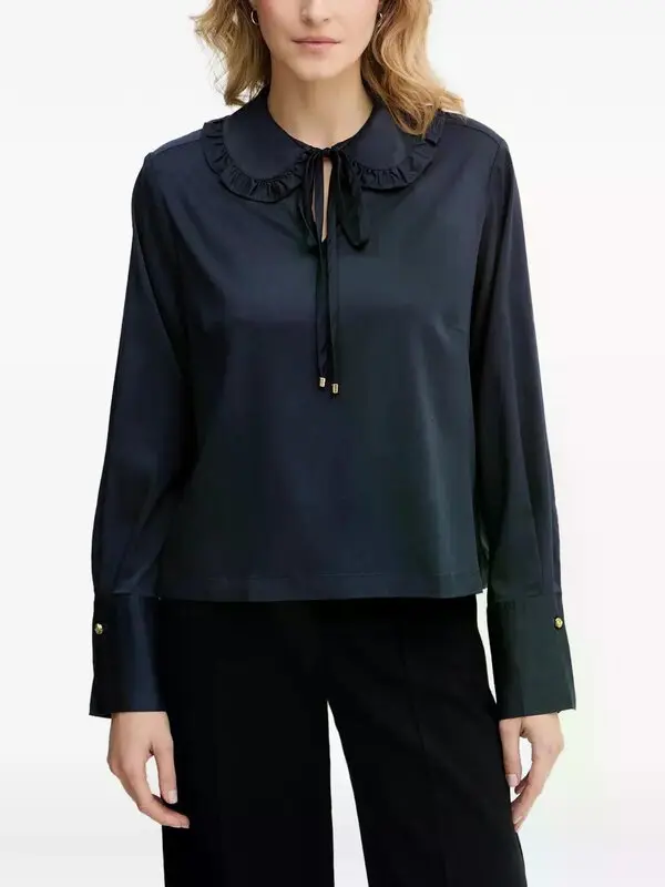 Barbour Evie Ruffled Tie Blouse
