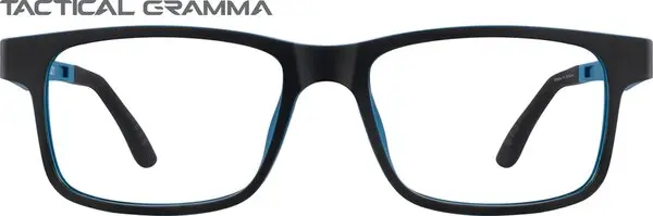 Zenni Rectangle Full Rim Frame Glasses With Snap-on Sunlens - Black