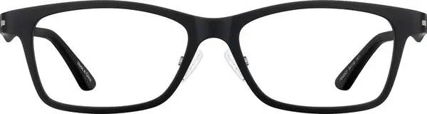 Zenni Rectangle Full Rim Frame Glasses With Snap-on Sunlens - Black