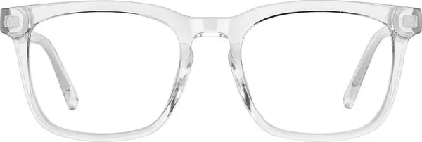 Zenni Rectangle Full Rim Frame Glasses With Snap-on Sunlens - Clear