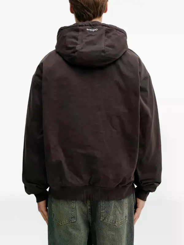 Adidas Hooded Zip Jacket - Brown