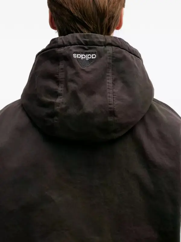 Adidas Hooded Zip Jacket - Brown