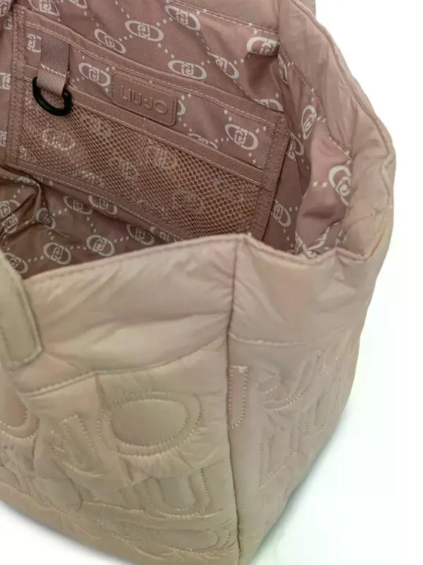 Liu Jo Quilted Monogram Tote Bag - Neutrals