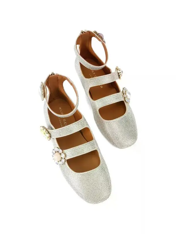 Kurt Geiger Embellished Strap Ballet Flats