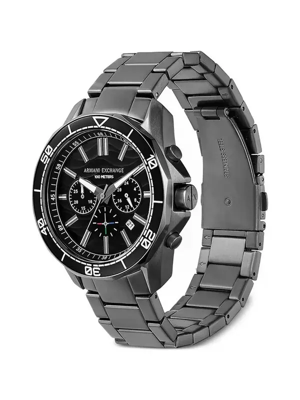 Armani Exchange Chronograph Stainless Steel Watch - Black