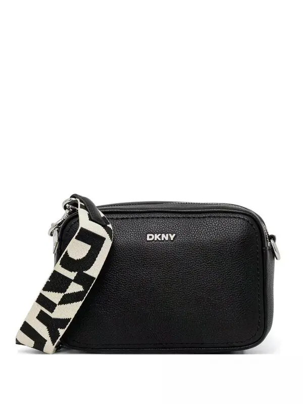 Dkny Logo-plaque Crossbody Bag - Black