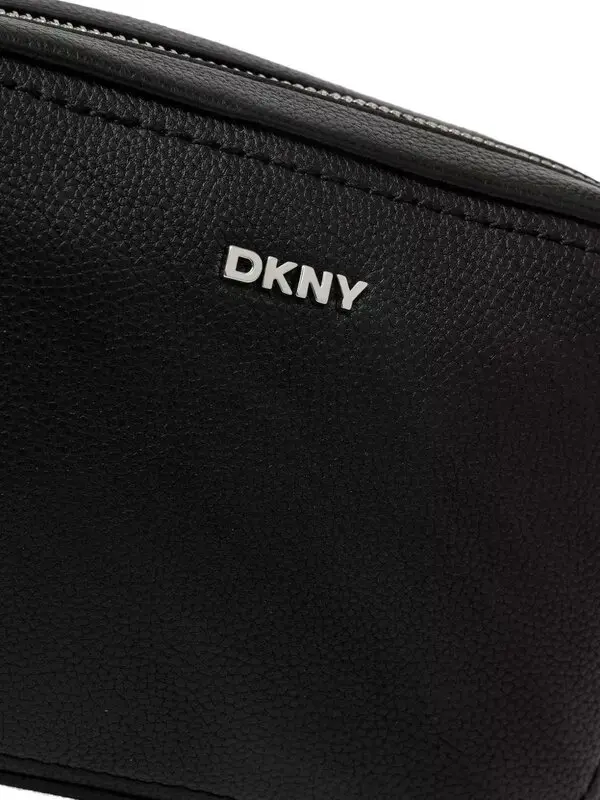 Dkny Logo-plaque Crossbody Bag - Black