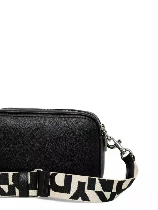 Dkny Logo-plaque Crossbody Bag - Black