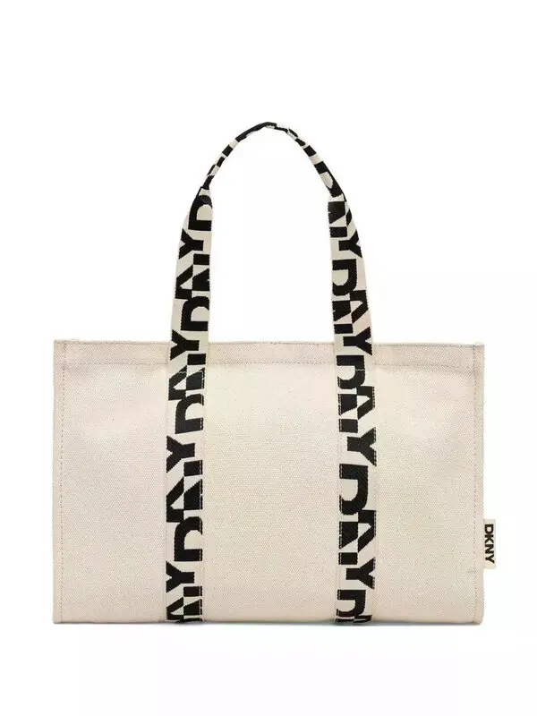 Dkny Logo-strap Tote Bag - Neutrals