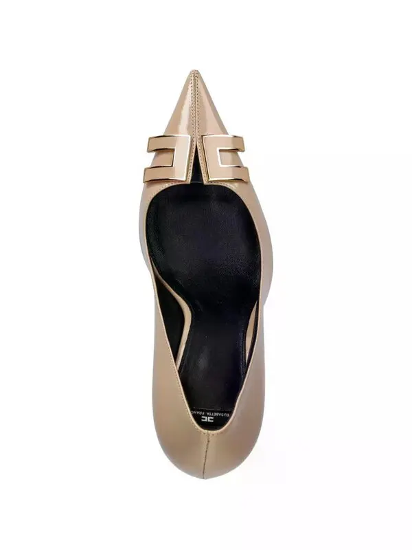 Elisabetta Franchi Logo Plaque Leather Pumps