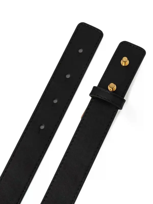 Elisabetta Franchi Leather Logo Belt