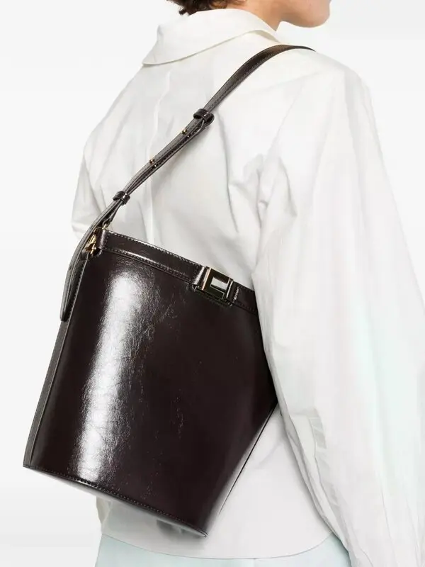 Elisabetta Franchi Naplak-effect Bucket Bag