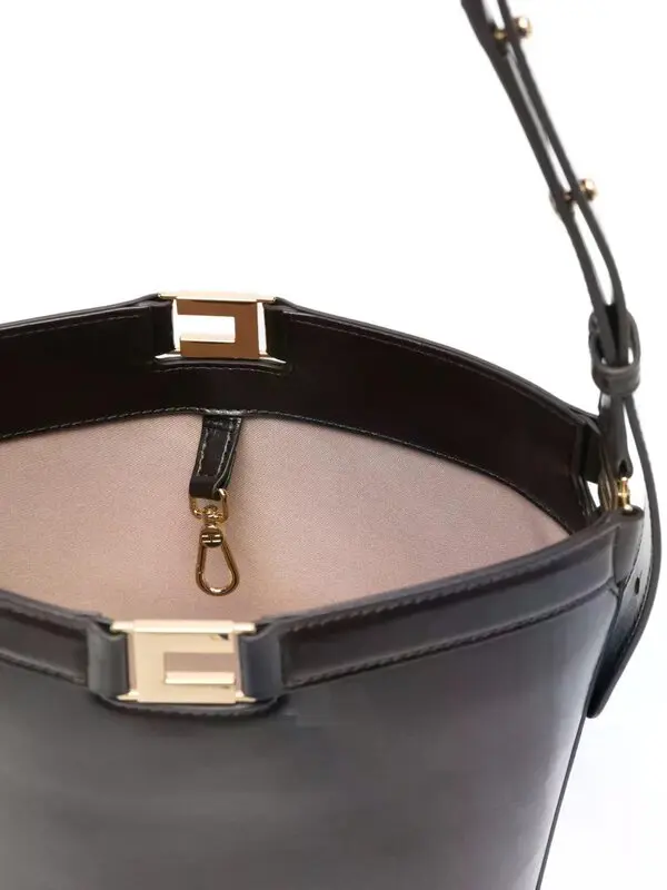 Elisabetta Franchi Naplak-effect Bucket Bag