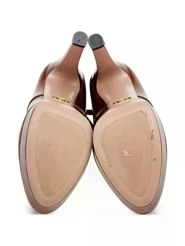 Prada Leather Lace-up High Heel Booties