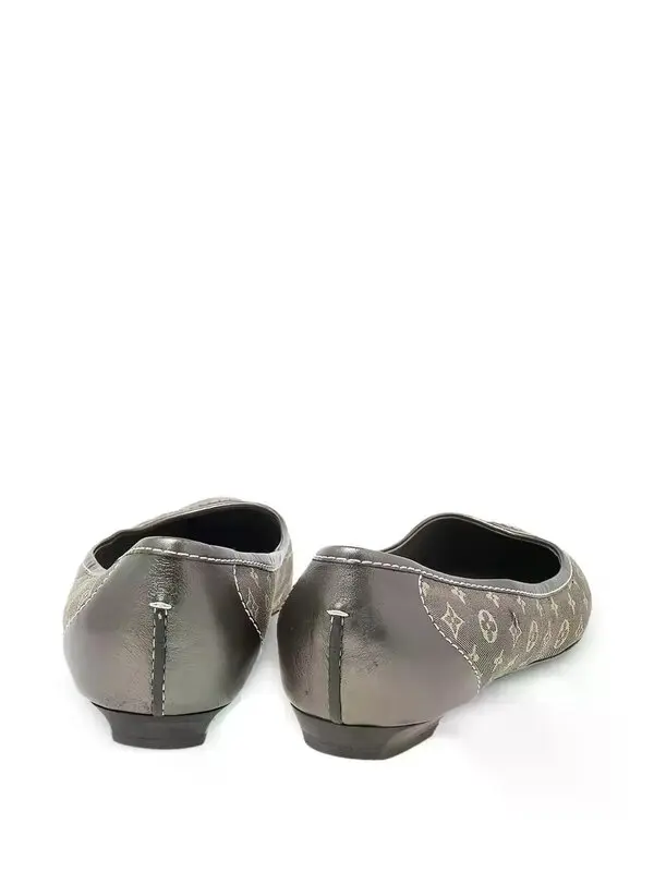 LOUIS VUITTON Monogram Canvas Pointed Toe Ballet Flats