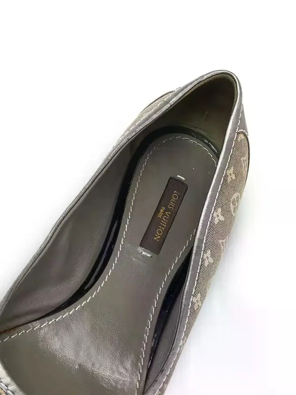 LOUIS VUITTON Monogram Canvas Pointed Toe Ballet Flats