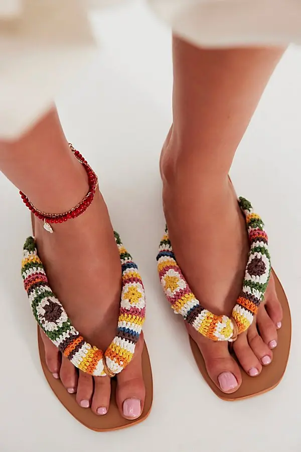 Free People Midnight Margaritas Crochet Sandals