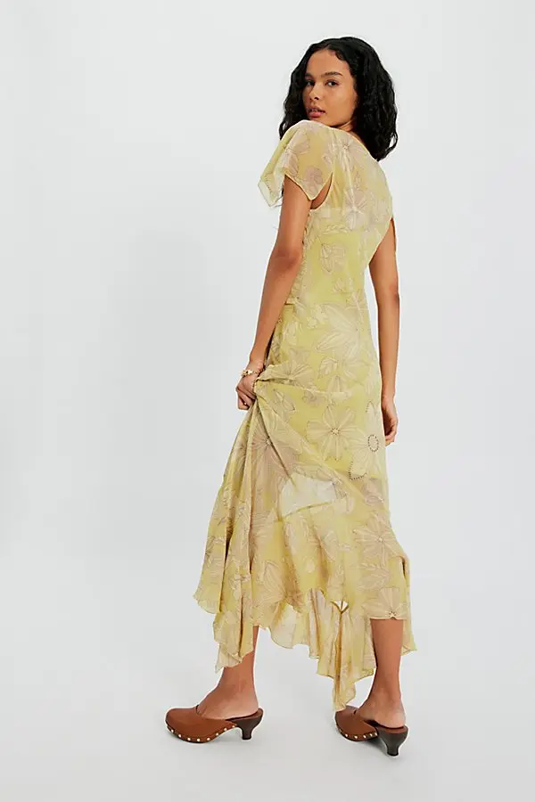 Free People Moonlight Maxi Dress - Yellow Combo