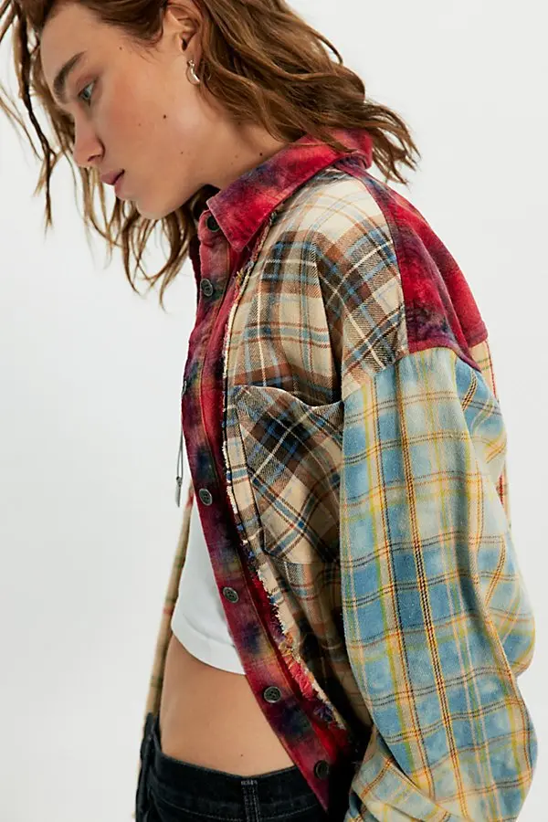 THE TALES Reworked Paneled Flannel - Multicolor