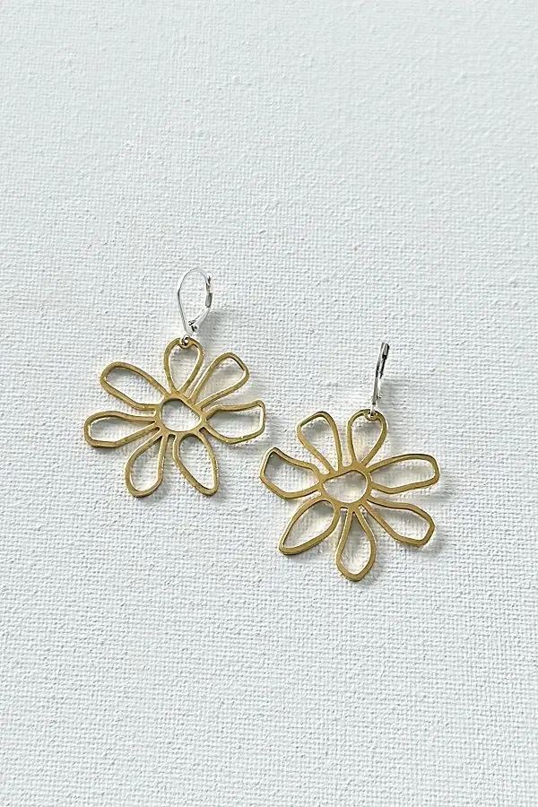 NANCY MELET Danica 2.o Flower Earrings - Gold
