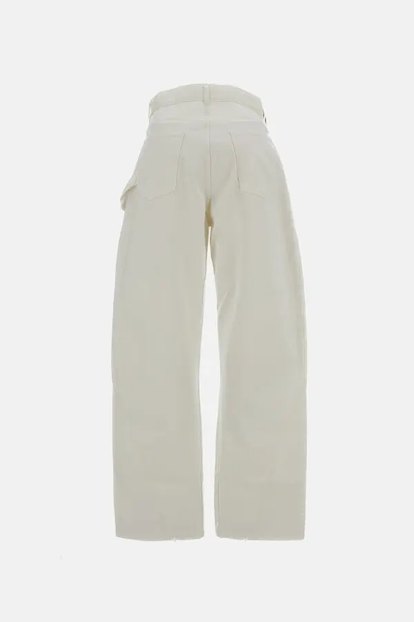 JW Anderson Work Clothes Denim Twisted Jeans - Bianco