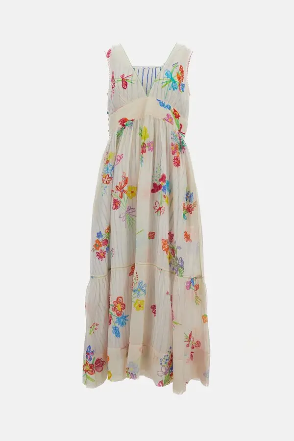 Pero Long Sleeveless Dress - Multicolor