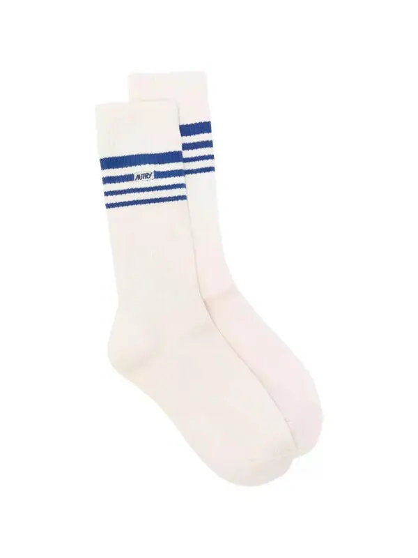 AUTRY Stripes-detail Socks - Neutrals