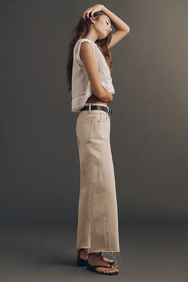 PISTOLA Tate High-rise Crop Tapered Jeans - Dune