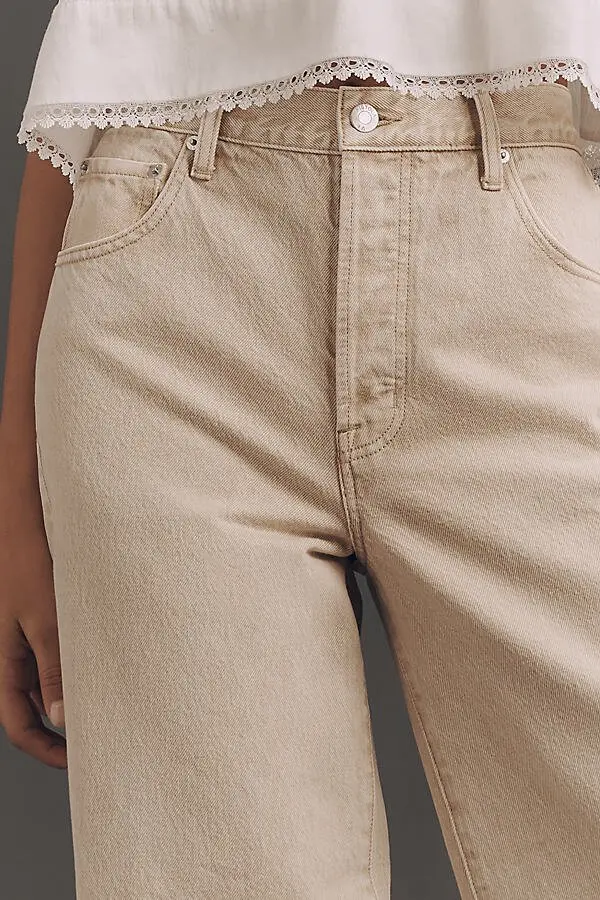 PISTOLA Tate High-rise Crop Tapered Jeans - Dune