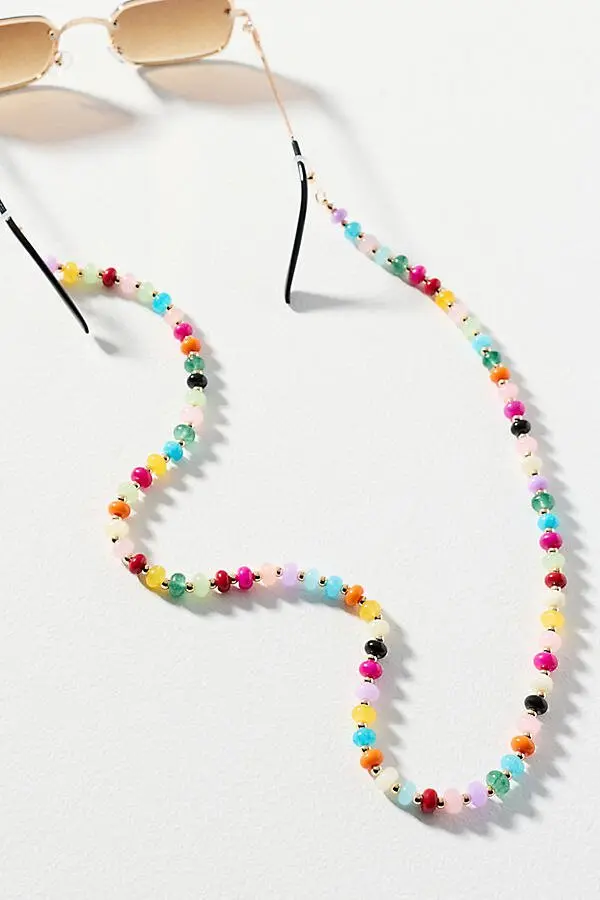 Anthropologie Beaded Eyewear Chain - Multi Dot