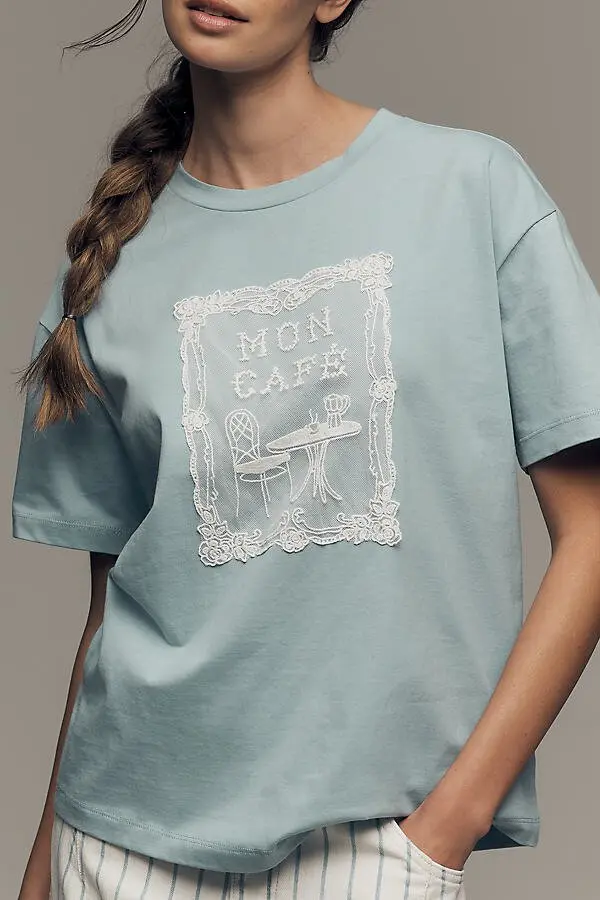 Anthropologie Cotton Cafe Tee