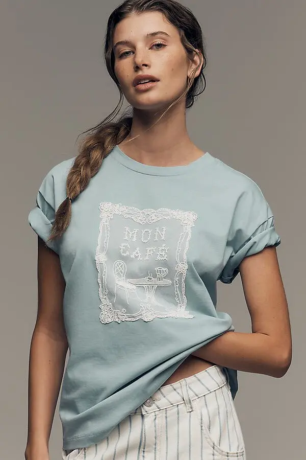 Anthropologie Cotton Cafe Tee